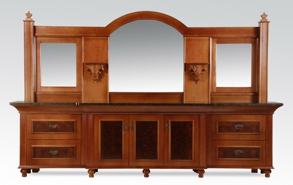 12' long contemporary granite top buffet