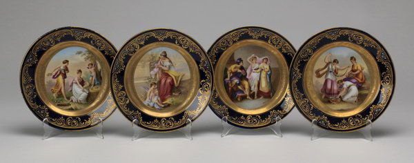 (4) 19th c. Royal Vienna plates, marked - Oct 25, 2015 | Great Gatsby's ...