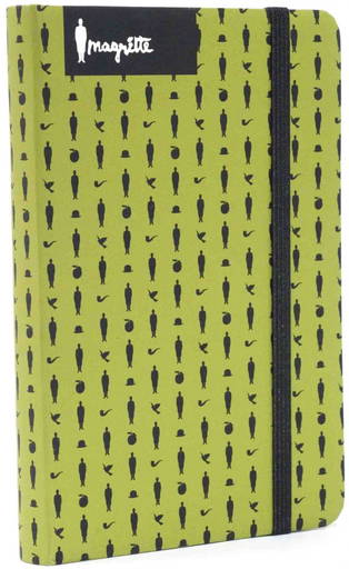 5 Magritte Green Pattern (sm) Notebooks