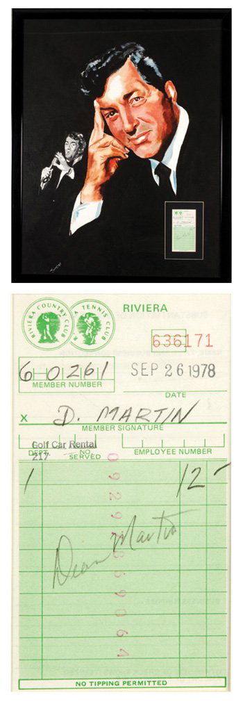 1032: Dean Martin autograph and original painting