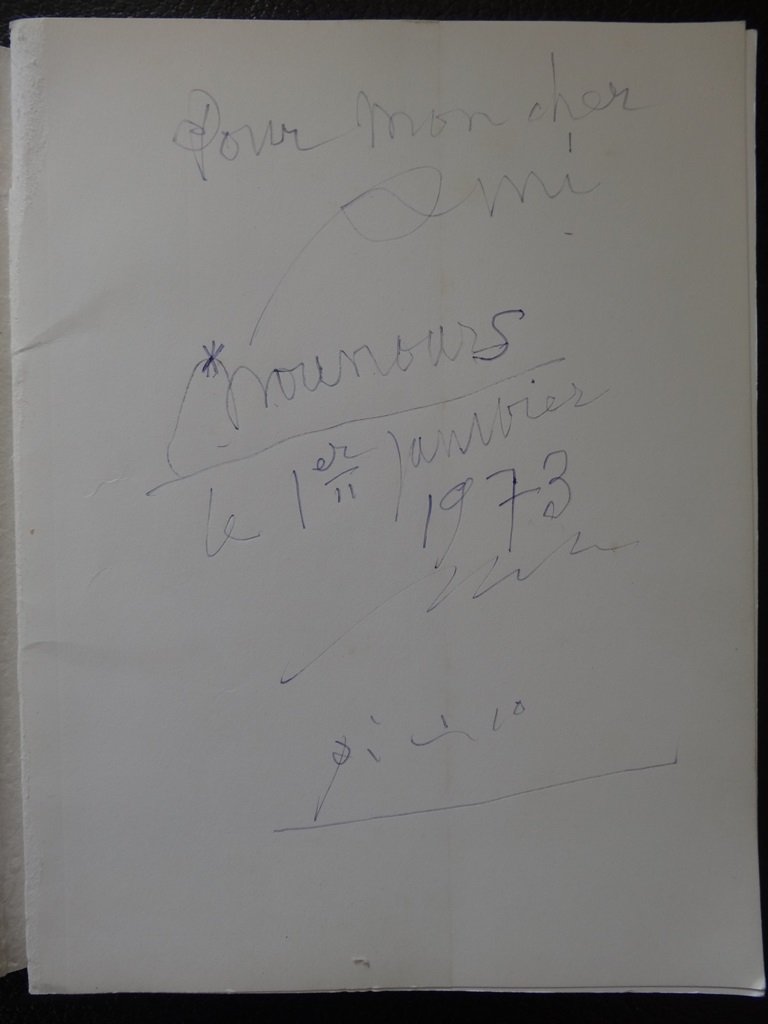 Pablo PICASSO "Autograph dedication"