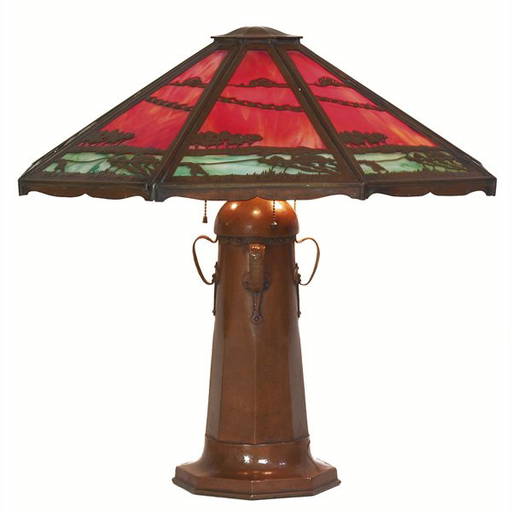 Limbert Table Lamp, Octagonal Copper Base
