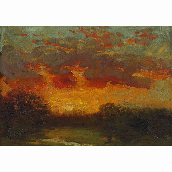 Alexis Jean Fournier, "sunset"; Oil