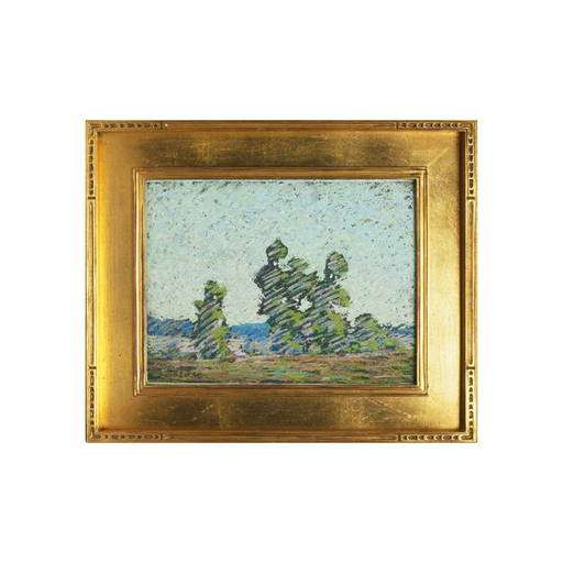 George Herbert Baker, "windswept Trees"; Pastel