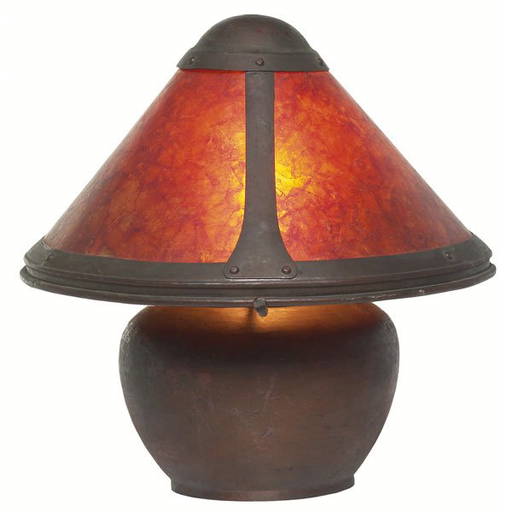 17: Dirk Van Erp Lamp, Hammered Copper