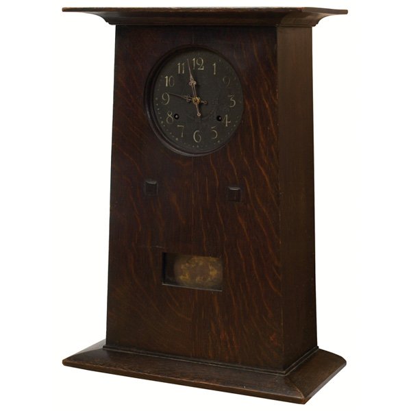 125: L & JG Stickley mantel clock, #85
