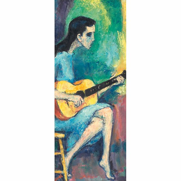 796: Mervin M. Jules "Folk Singer," c. 1945, oil on mas - Mar 08, 2009 ...