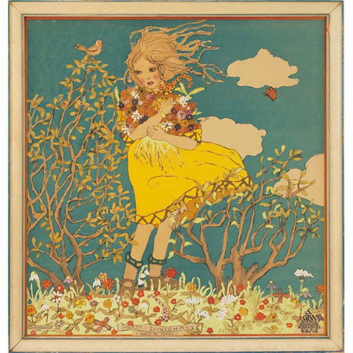 Arts & Crafts Print, Titled Herta Zuckermann