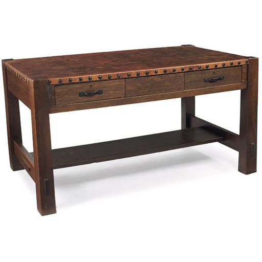 Gustav Stickley Library Table, A Variation Of Model