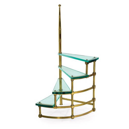 Fontana Arte Library Ladder, Italy, Brass