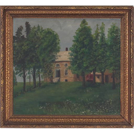 B. Bracken "bracken Home," 1920, Oil On Canvas