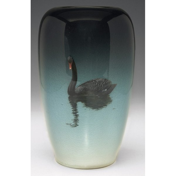 2: Rookwood vase, black Iris Glaze, Carl Schmidt, 1907