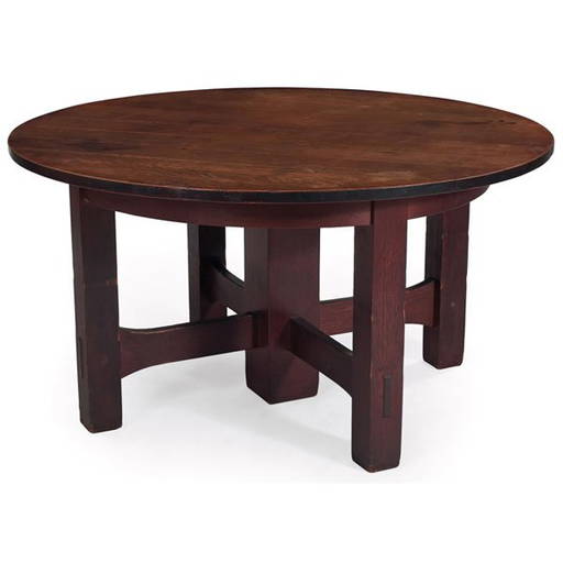 Gustav Stickley Dining Table, #634, Circular Top