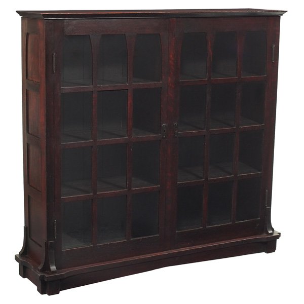 Gustav Stickley Cathedral bookcase #510 two-door form