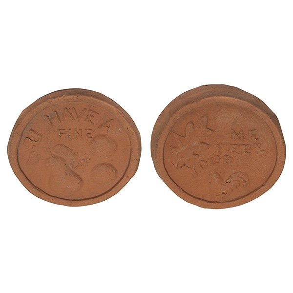 George Ohr coin, bisque clay