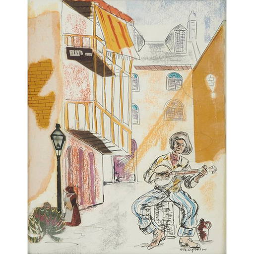 Allen Stringfellow (american, 1923 2004) Banjo Player,