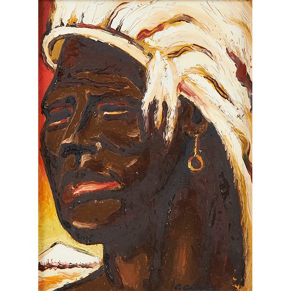 Claude Clark (american, 1915 2001) Warrior