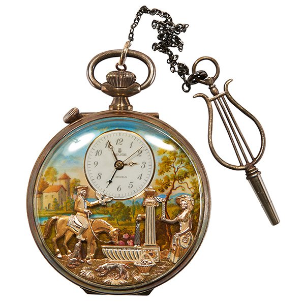 Charles Reuge Musical Automated Open Face Pocket Watch