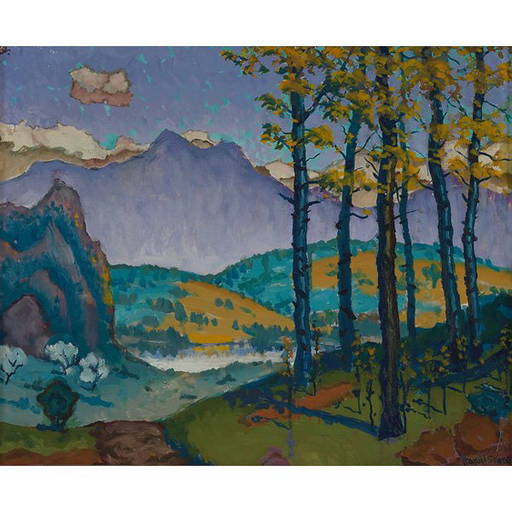 Harold Vincent Skene, Up The Hill, Oil