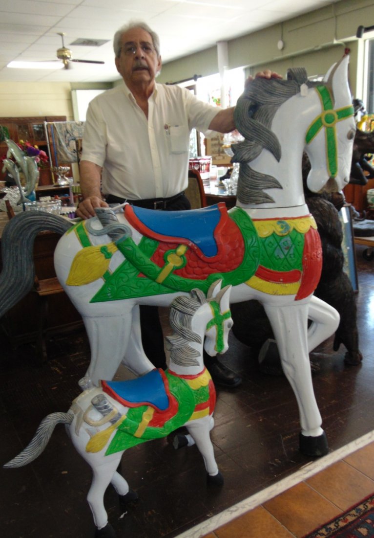 Large Carved and Painted Reproduction Carousel Horse