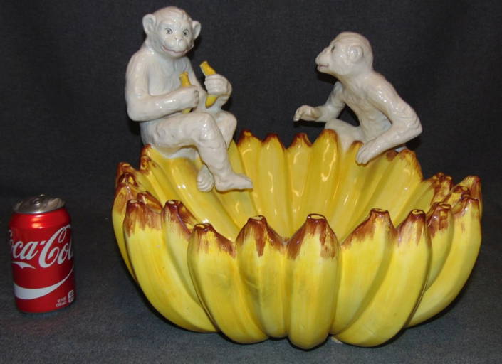 Horchow Monkeys & Bananas Fruit Bowl