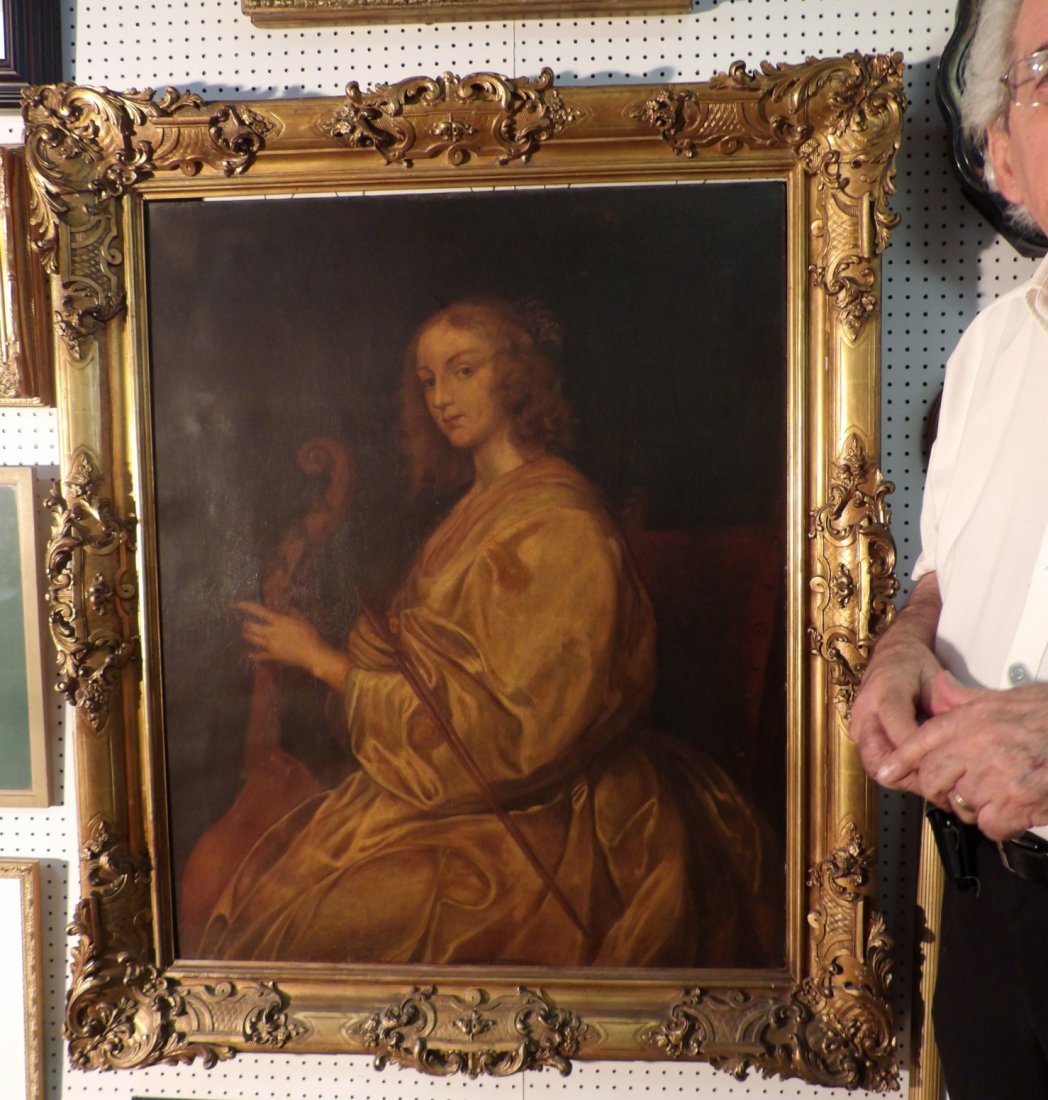 Antique Mary Ruthven Van Dyck Portrait Painting