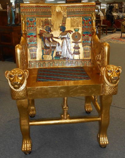 Egyptian Tutankhamun King Tut Throne Chair