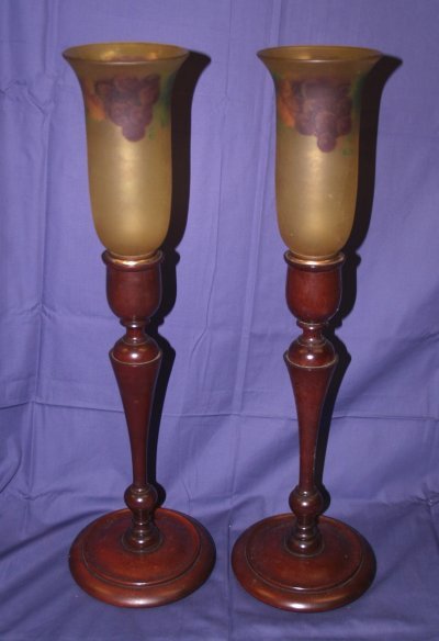 309: PAIR PAIRPOINT ART GLASS SHADES