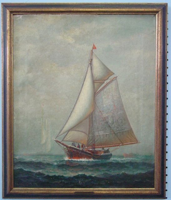 856: Oil painting signed James G. Tyler