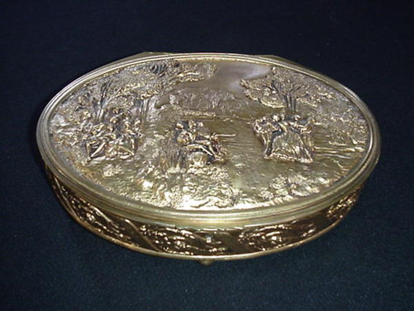 Oval Brass Box