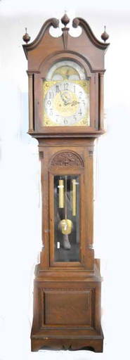 Oak Case Grandfather Clock By Joseph Jennens