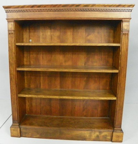 Open Bookcase With Greek Key Molding