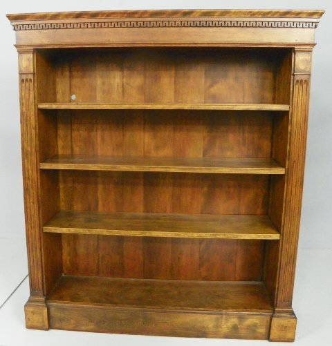Open Bookcase With Greek Key Molding