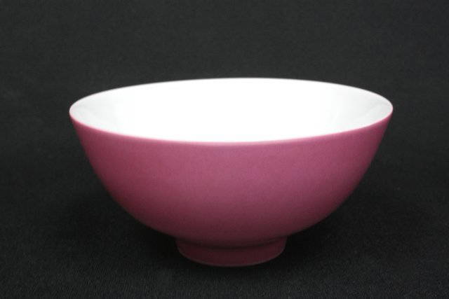 Rare Ruby Red Glazed Famille Rose Floral Bowl