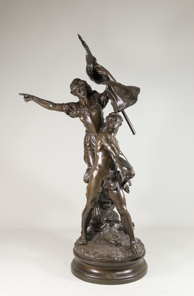 Pro Patria After A.T. Gaudez, Bronze Statue