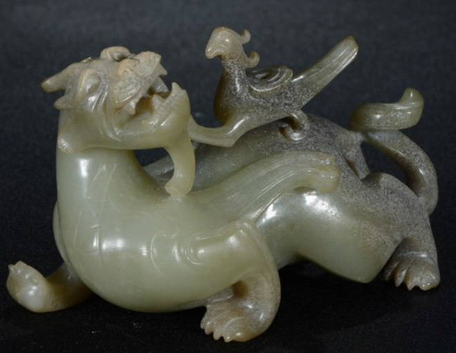 Antique Jade Carved Beast