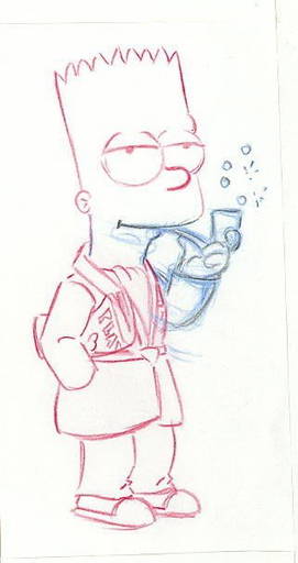 The Simpsons 6 Drawings Original Comic Art
