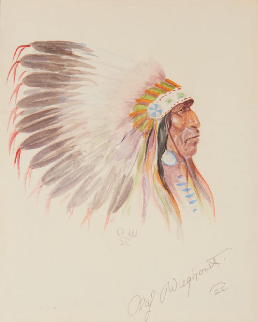 Olaf Wieghorst | Indian in Headdress