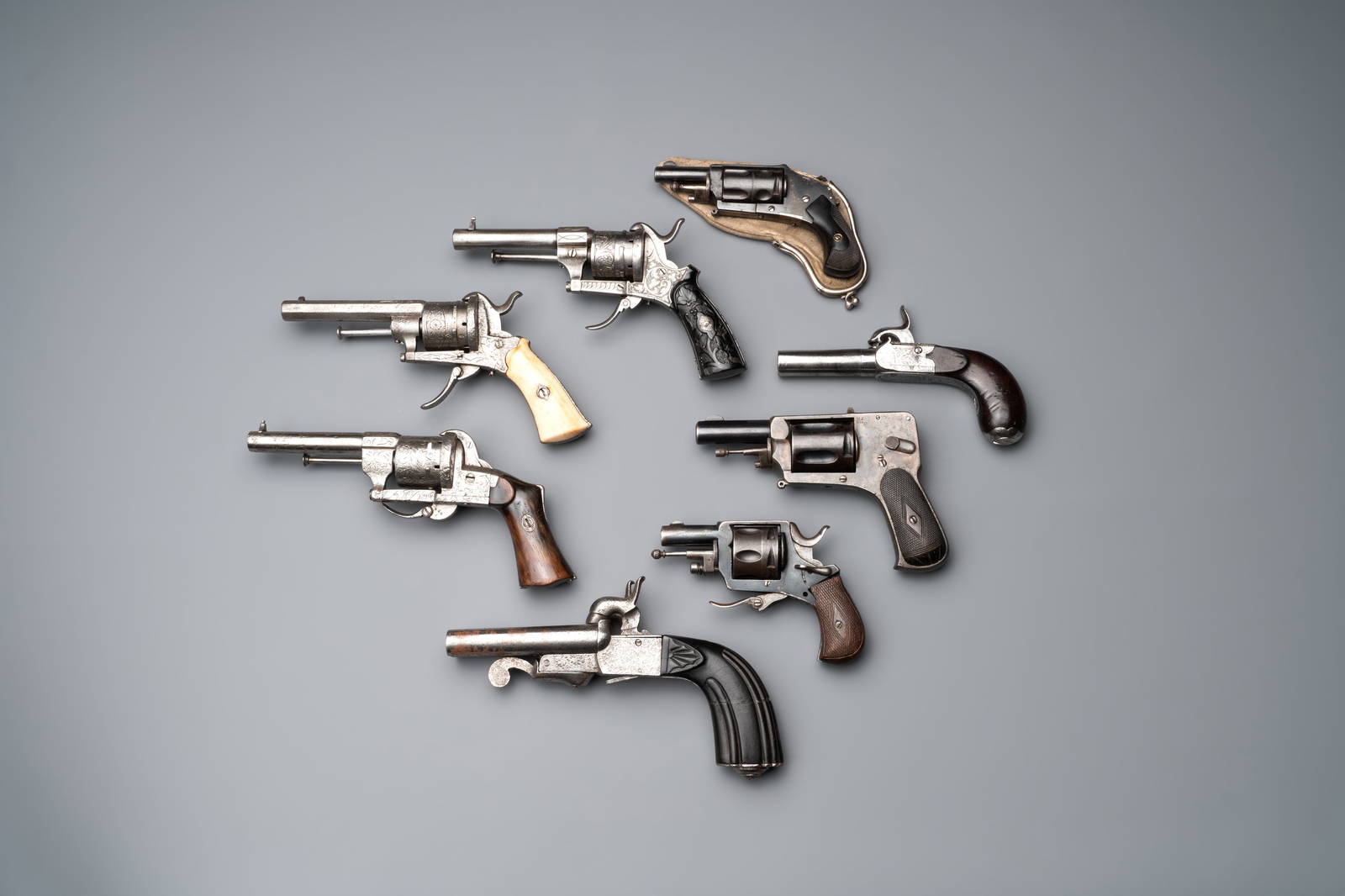 A Varied Collection Of Small European Firearms, 19th C. Auction