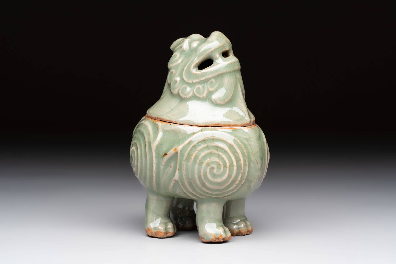 A Fine Chinese Longquan Celadon 'luduan' Censer, Ming Auction