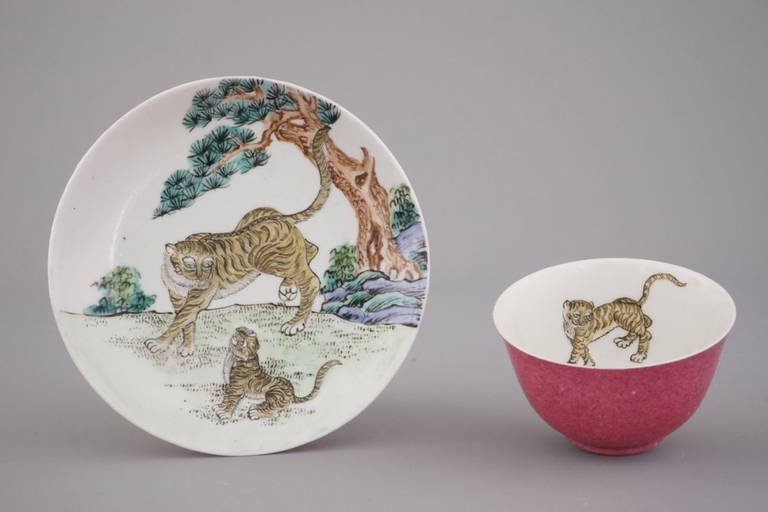 A Fine Chinese Semi Eggshell Ruby Back Porcelain Cup