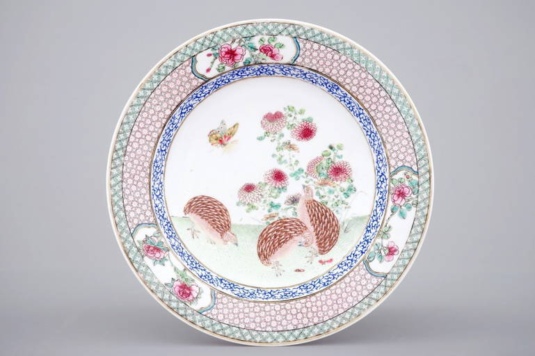 A Chinese Eggshell Ruby Back Porcelain Plate With