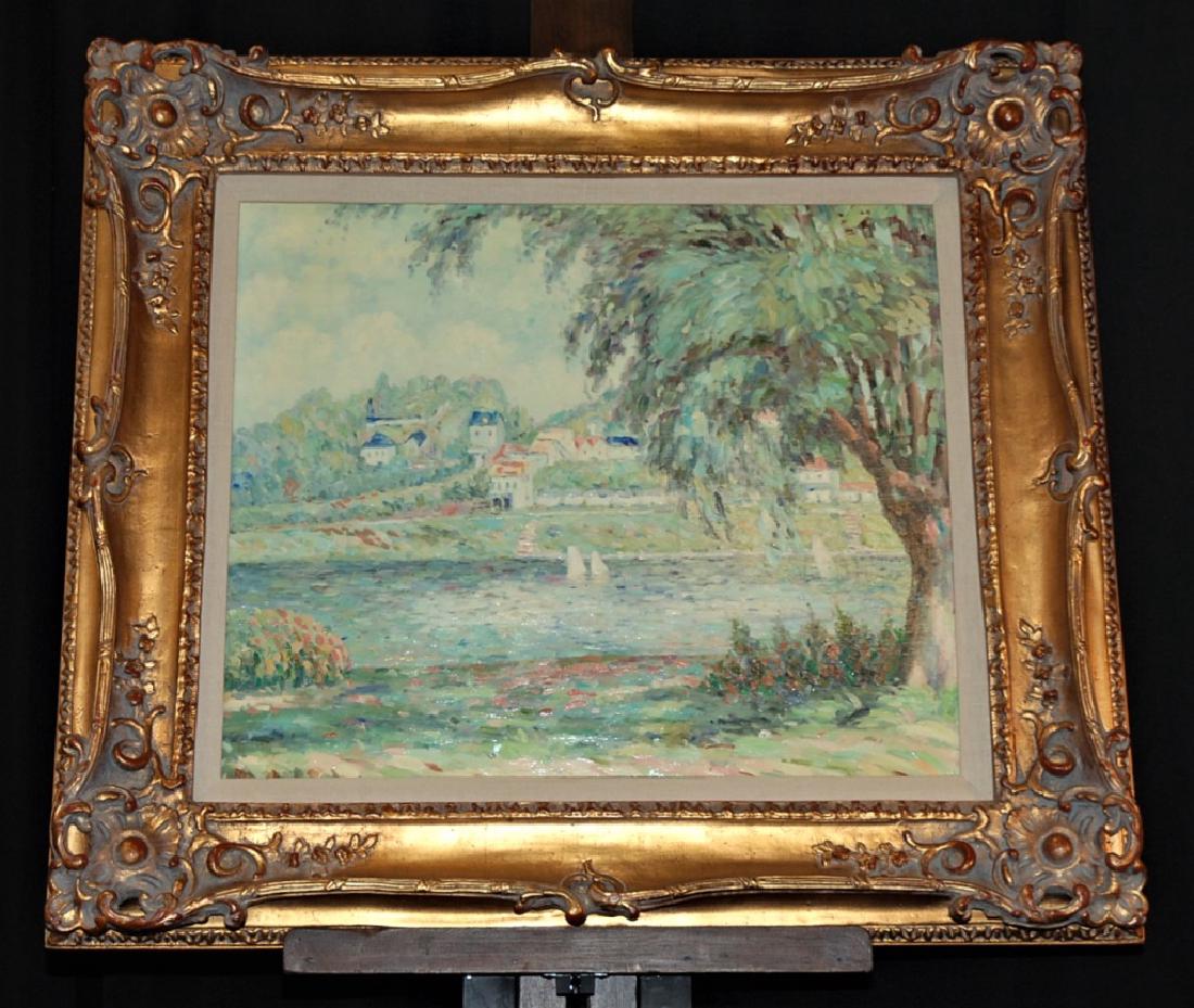 French Pastoral Oil On Canvas Ray Thomas