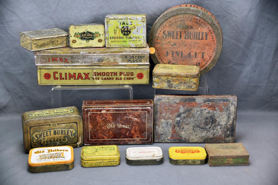 15 Tin Cigar Boxes