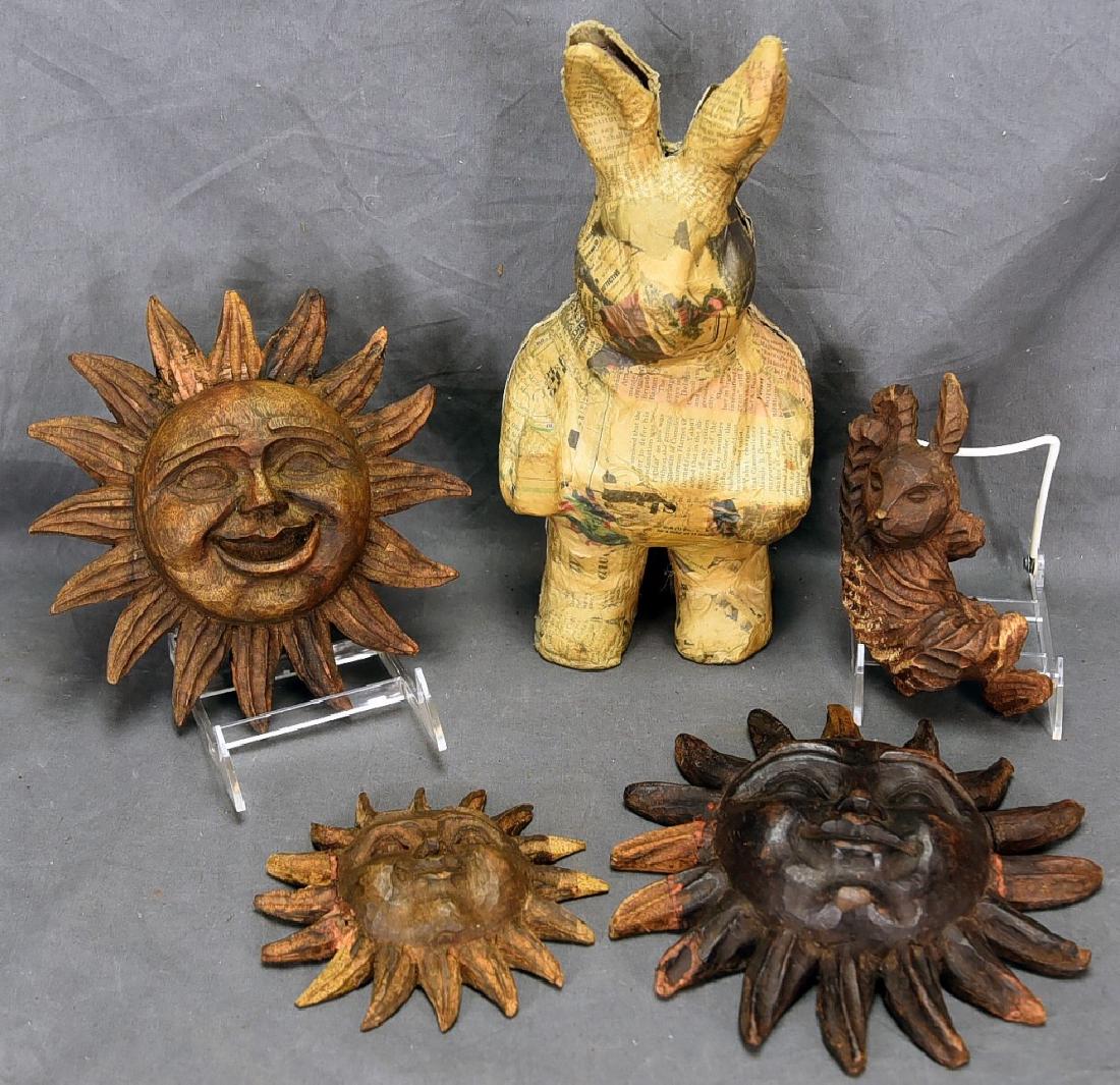 5 Wooden Paper Mache Molds