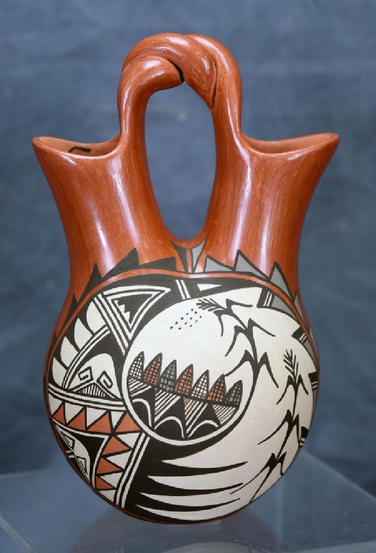 Juanita Fagua Native American Redware Pottery Jug