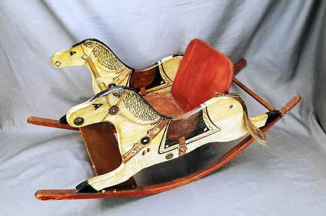 Wooden Shoo Fly Rocking Horse 1915 1925