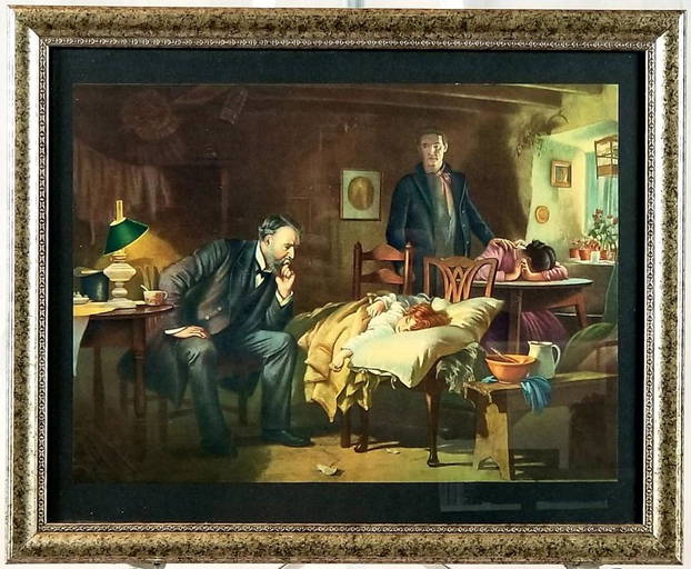 C/1920 Litho Of Sir Luke Fildes "the Doctor"