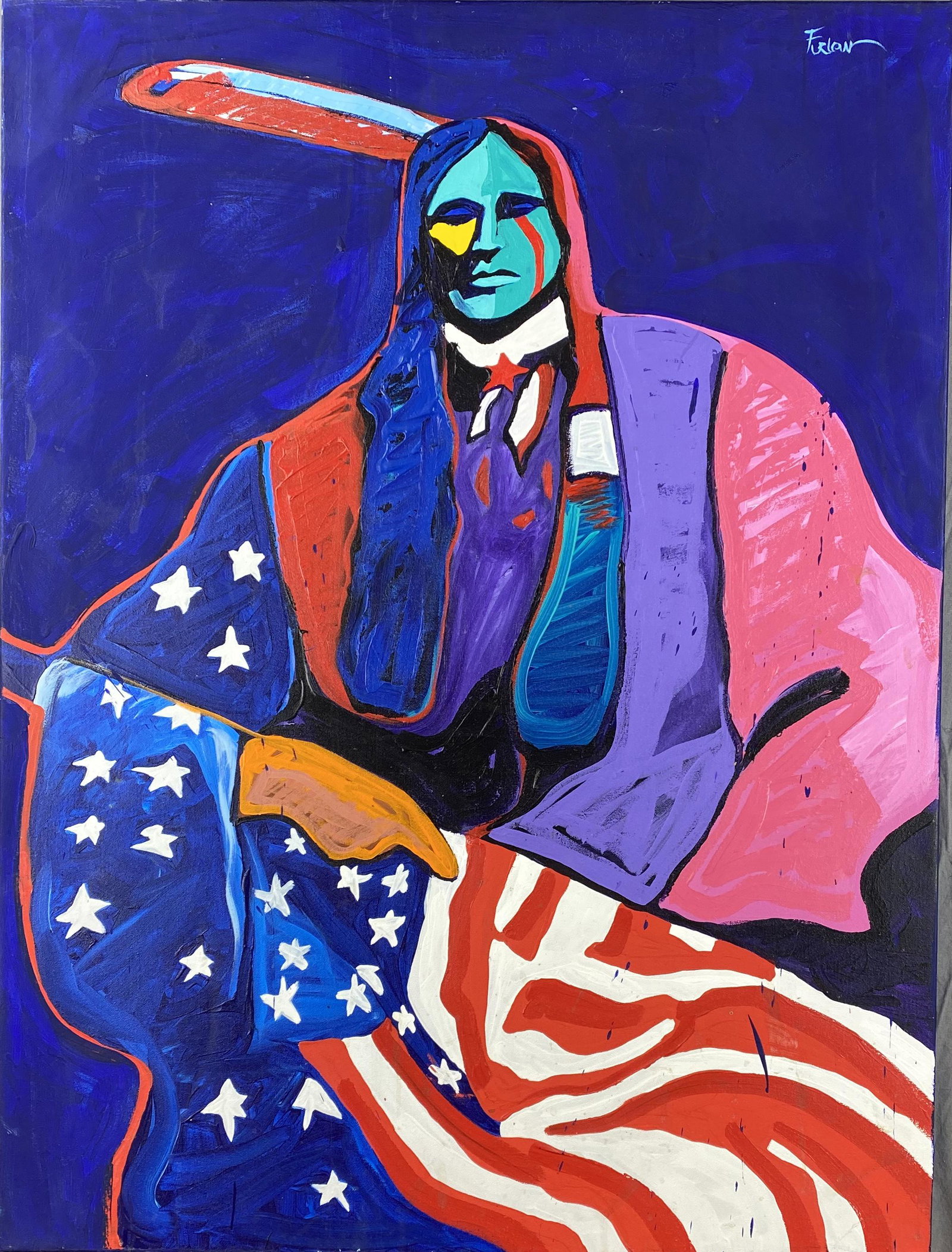Malcolm Furlow Original On Canvas Quannah Parker