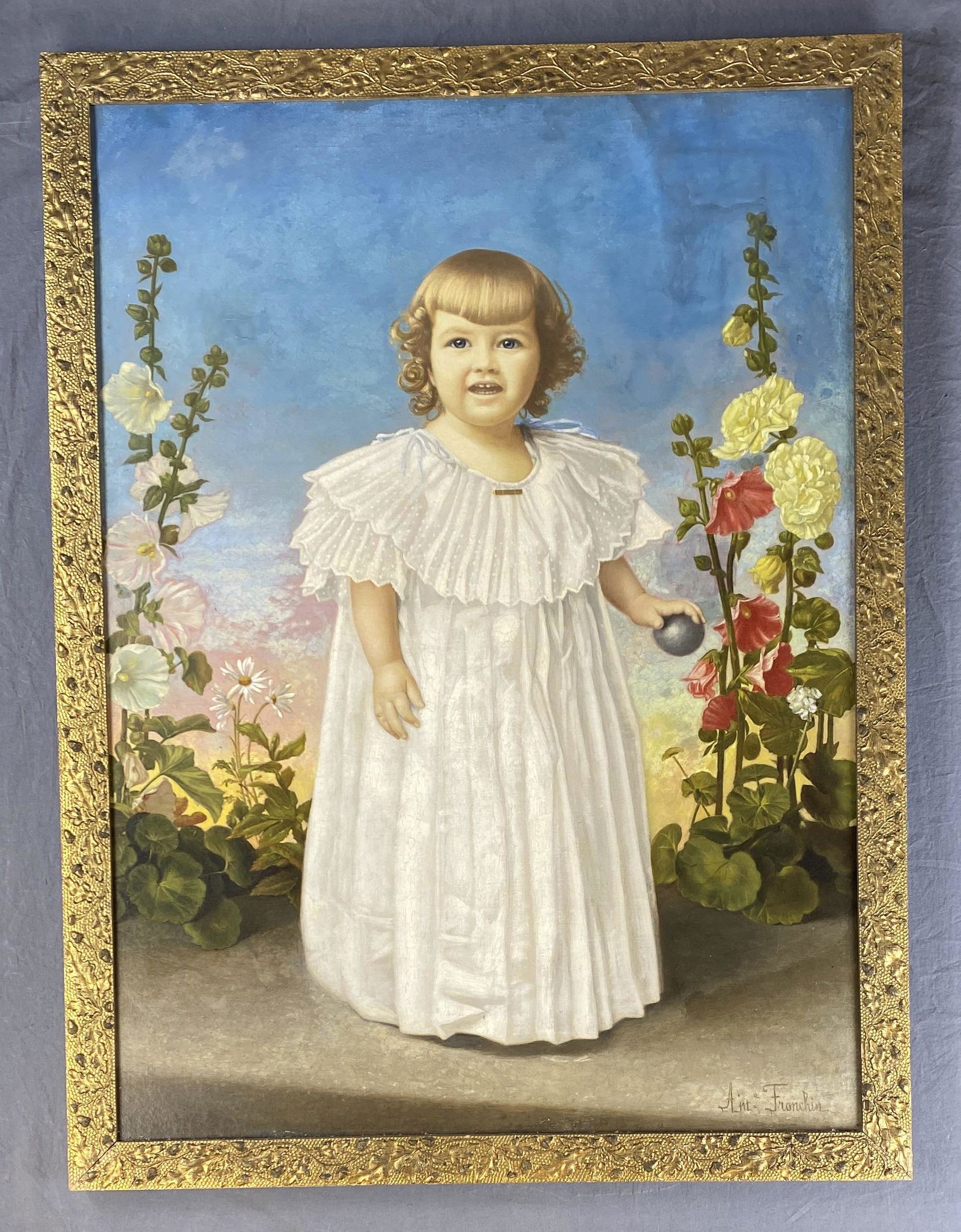 Antonio Franchini Oil Portrait of a Young Girl - Feb 05, 2022 | Epic ...